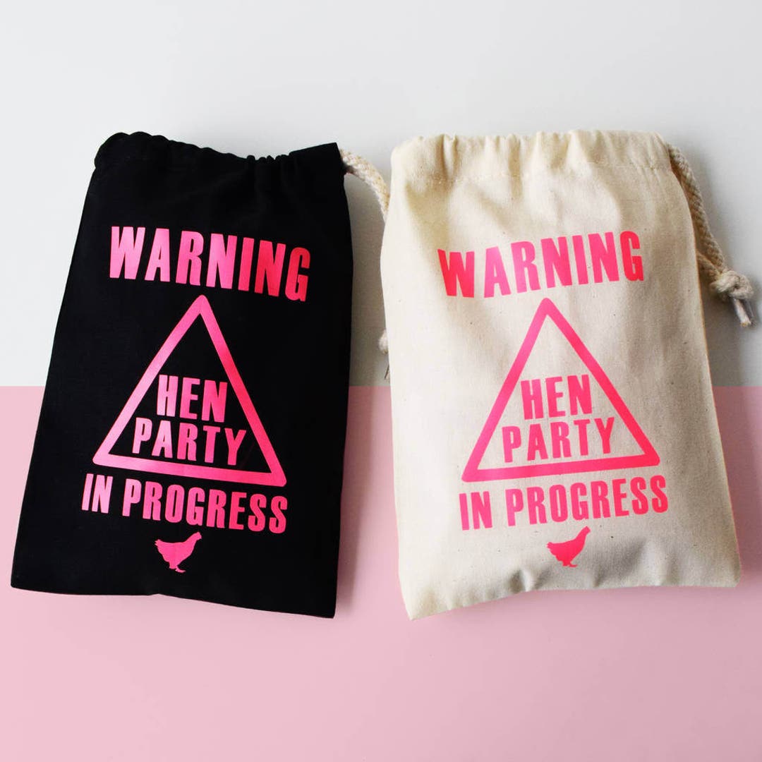 Hen Party Bags, Warning Hen Party, Bachelorette Party Bag - Etsy