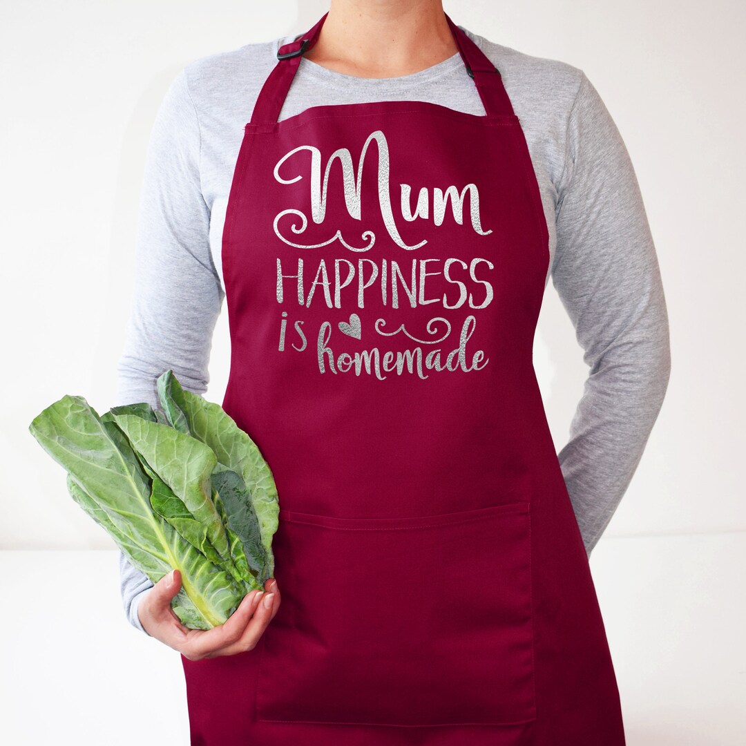 Mum Apron, Happiness is Homemade, Mother's Day Gift - Etsy