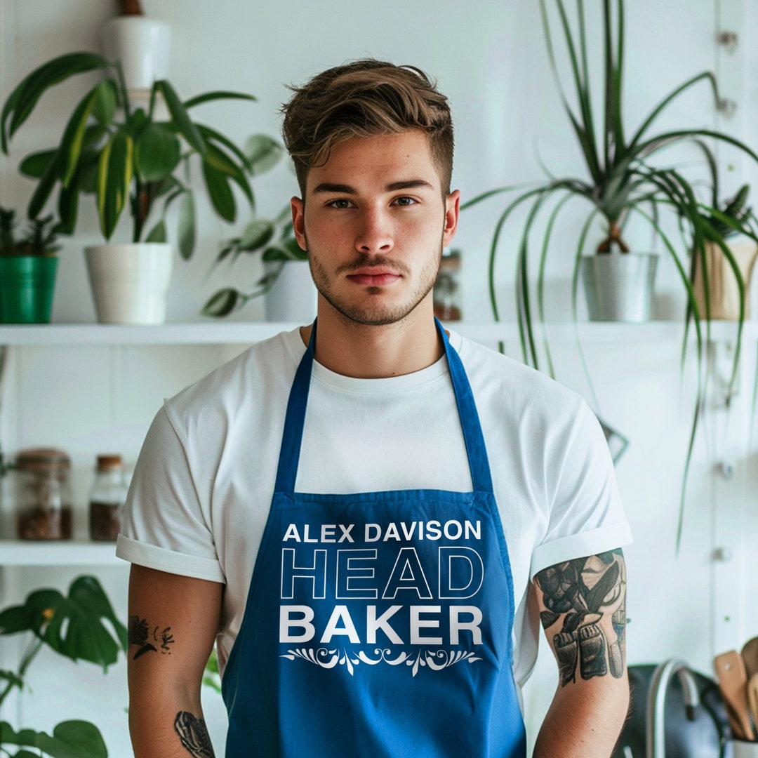 Personalized Head Baker Apron, Unisex Baking Gift - Etsy