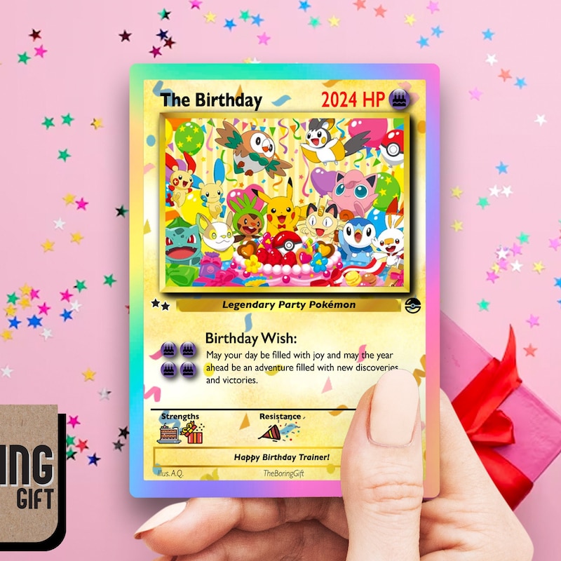 Pokemons Birthday Cards - Etsy