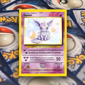 Pokemon Pregnancy Card - Pikachu and Charmander Design - Custom Pokemon ...