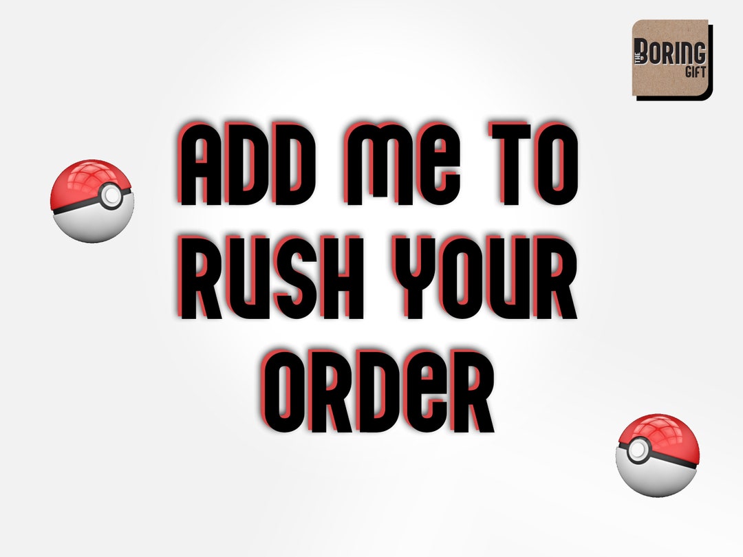 Rush My Order shorten Processing Time Add on Item Only - Etsy