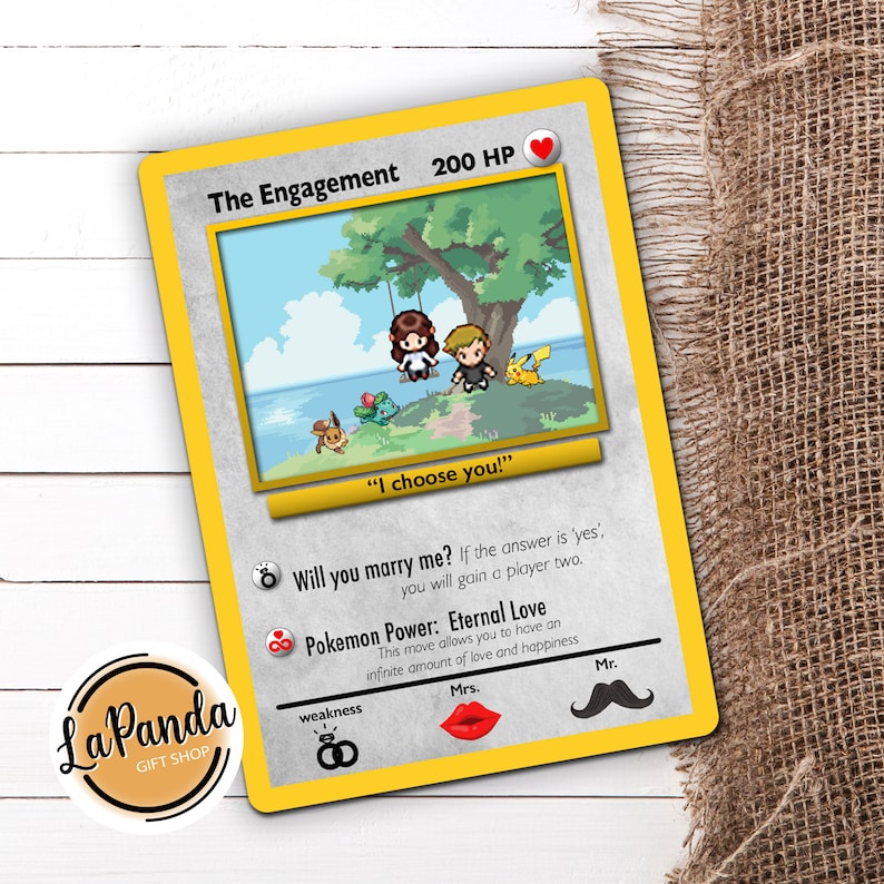 Custom Anniversary Pokemon Card Gift for Him or Her Wedding - Etsy