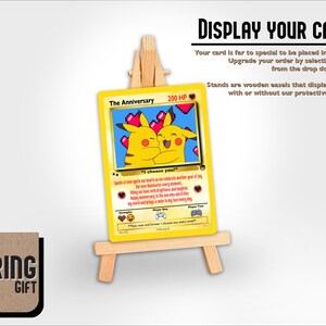 Pikachu Anniversary Pokemon Card Gift for Him or Her, Wedding, Birthday ...