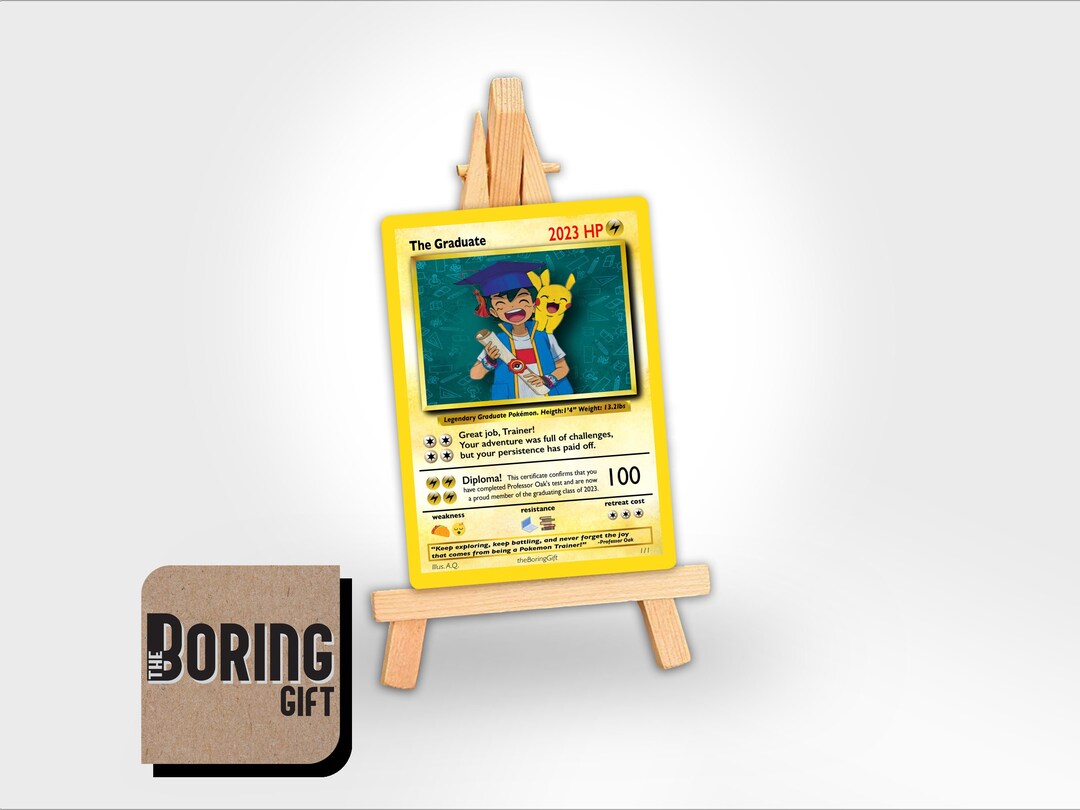 Pikachu Graduation Card Class of 2023 Handmade Pokemon Gift for Him - Etsy