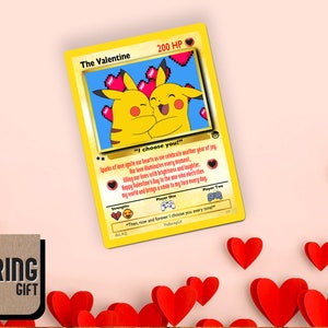 Pikachu Anniversary Pokemon Card Gift for Him or Her, Wedding, Birthday ...