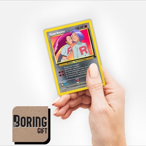 Team Rocket Anniversary Pokemon Card Gift for Him or Her, Jessie and ...
