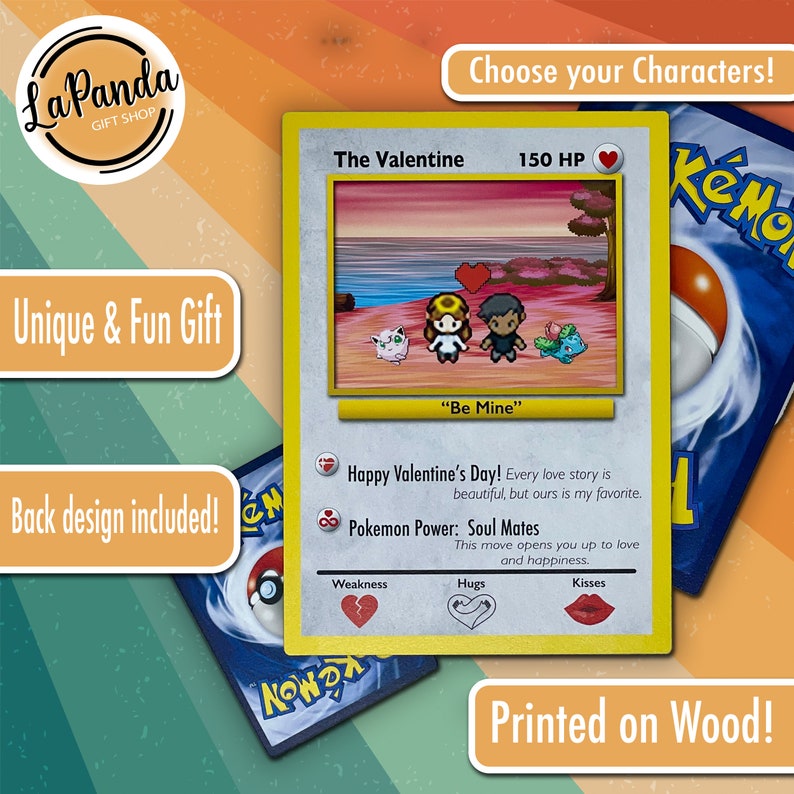 Custom Anniversary Pokemon Card Gift for Him or Her Wedding - Etsy