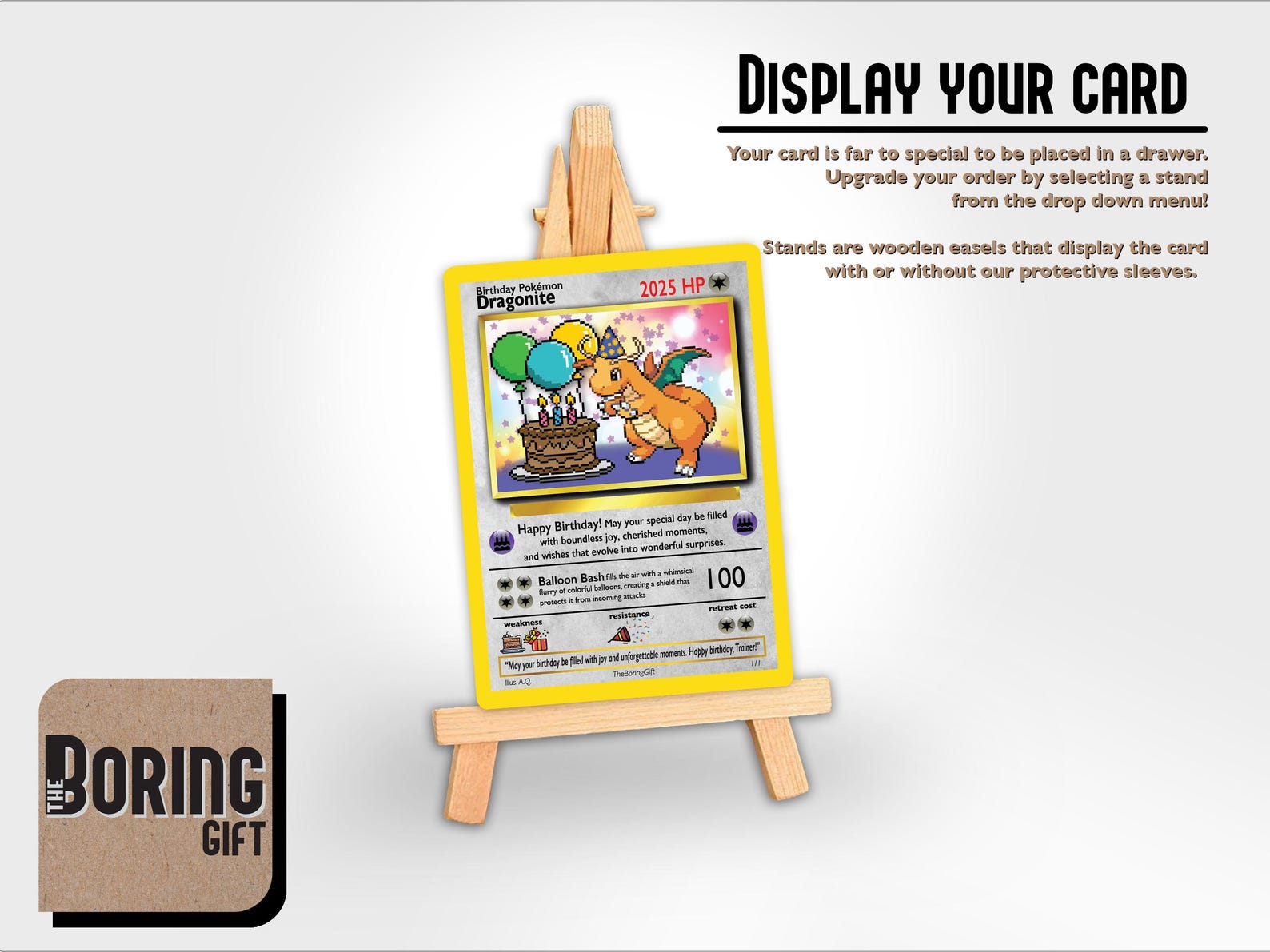 Custom Birthday Pokemon Card - Dragonite Design - Perfect Gift Idea for ...