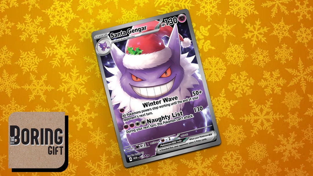 Santa Gengar Christmas Card, Gamer Gift - Etsy