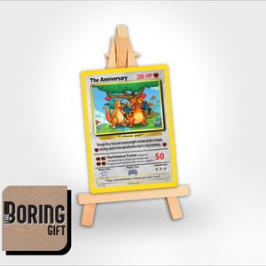 Charizard Anniversary Pokemon Card Gift for Him or Her, Wedding or ...