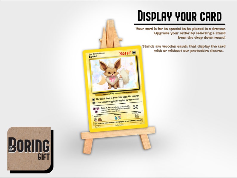Pokemon Pregnancy Card - Eevee Design - Custom Pokemon Card - Pregnancy ...