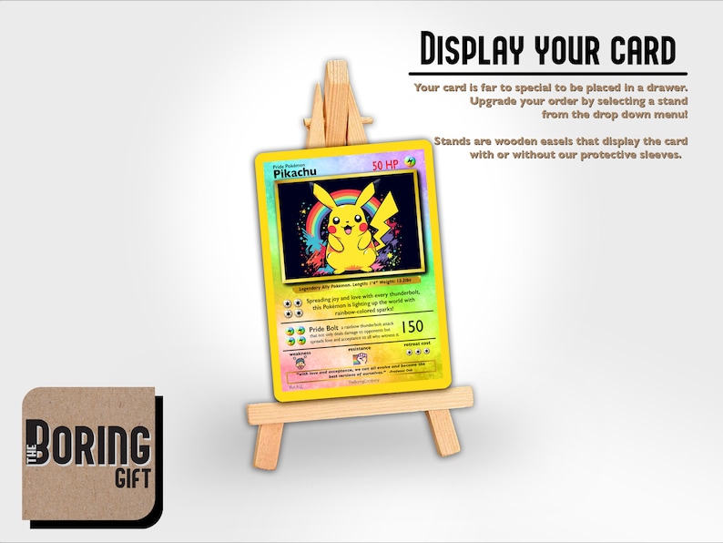 Rainbow Pride Month Pikachu Pokemon Trading Card - LGBTQ Collectible - Etsy
