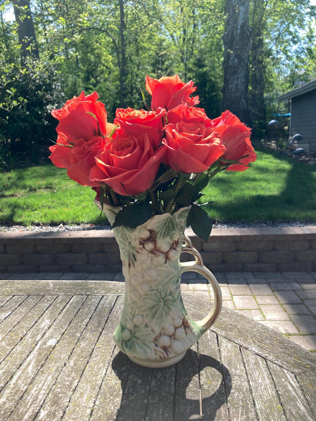 Mccoy Grape Cluster Pitcher Vase, MCM, 1951, USA - Etsy