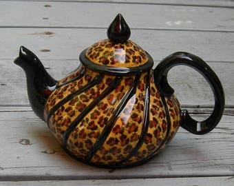 Leopard Print Teapot - Etsy