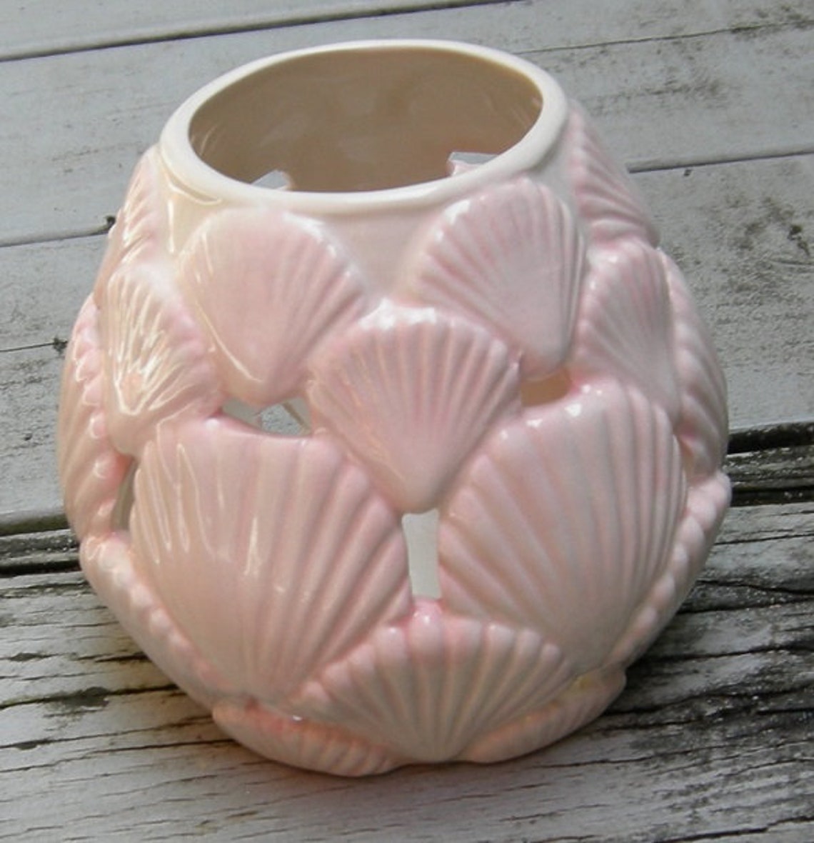 Custom Seashell Lantern/ceramic Sea Shell Candle Base/sea Shore Candle ...