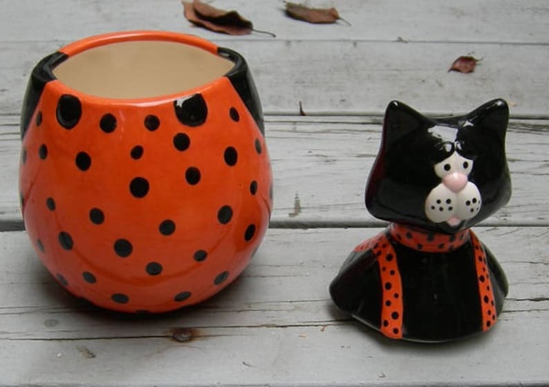 Cool BLACK CAT Cookie/candy/treat Jar, Halloween Black Cat, Biscuit Jar ...