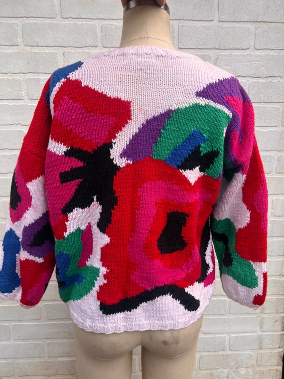 Vintage Hand Knit Sweater. Knit Sweater. Easter/ Sp… - Gem