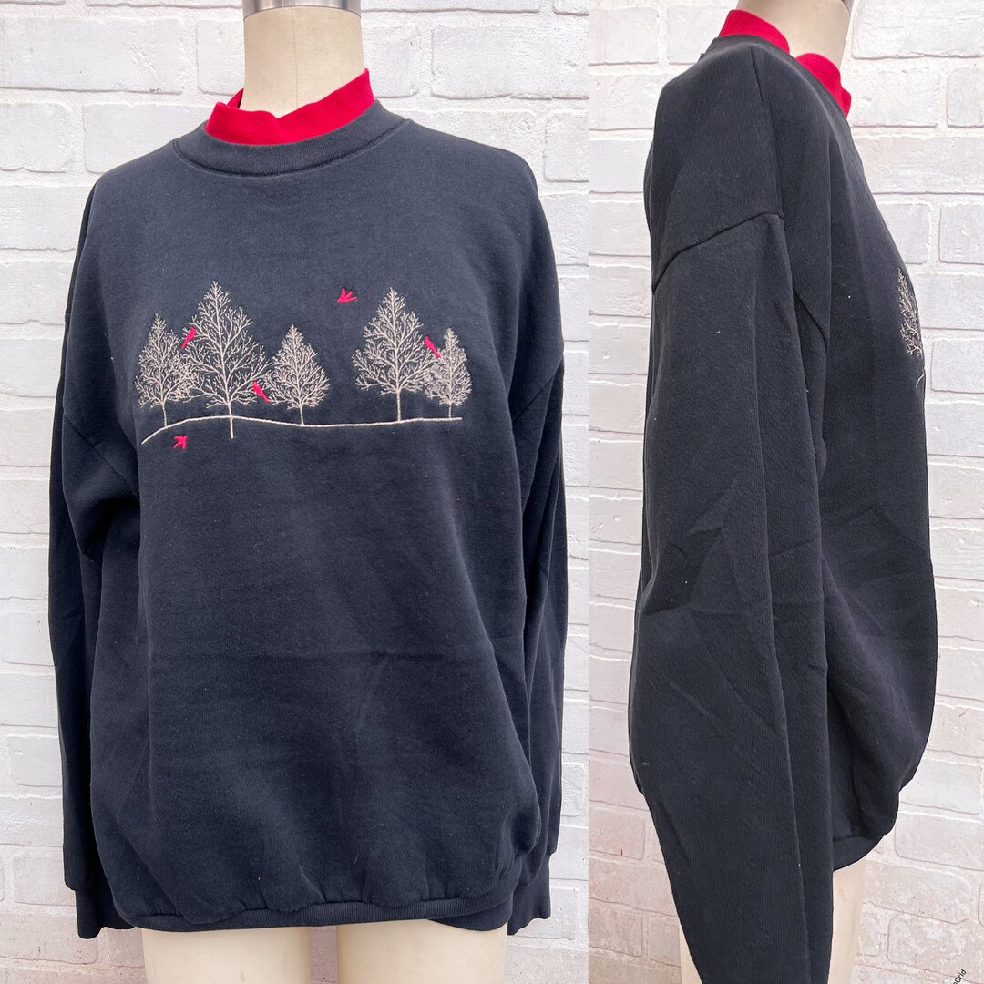 Vintage Christmas Trees Sweater. Ugly Christmas Trees Sweater. Holiday ...