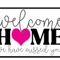 Welcome Home Heart Poster Digital File (2:3 Ratio) - Etsy
