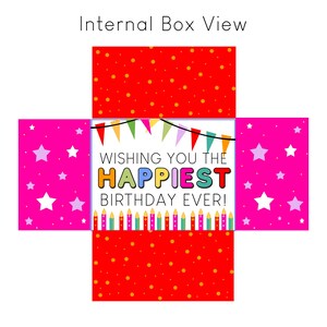 Happy Birthday Printable Box Decor for Care Package With Banner DIGITAL ...