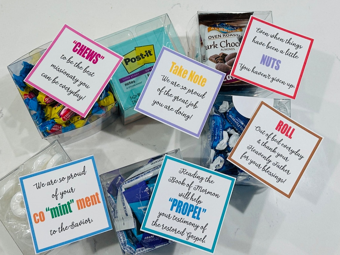LDS Missionary Treat Tags – Uplifting Care Package Labels (digital ...