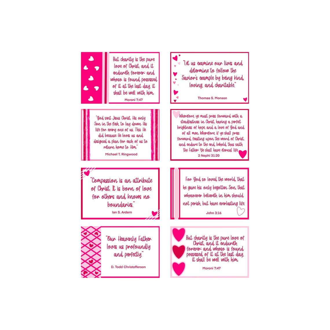 8 Printable LDS Valentine Quotes - Etsy