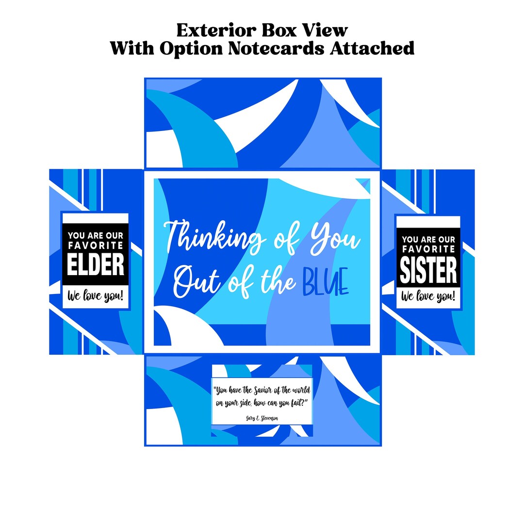Out of the Blue Care Package Box Decor (LDS Elder/sister Missionary ...
