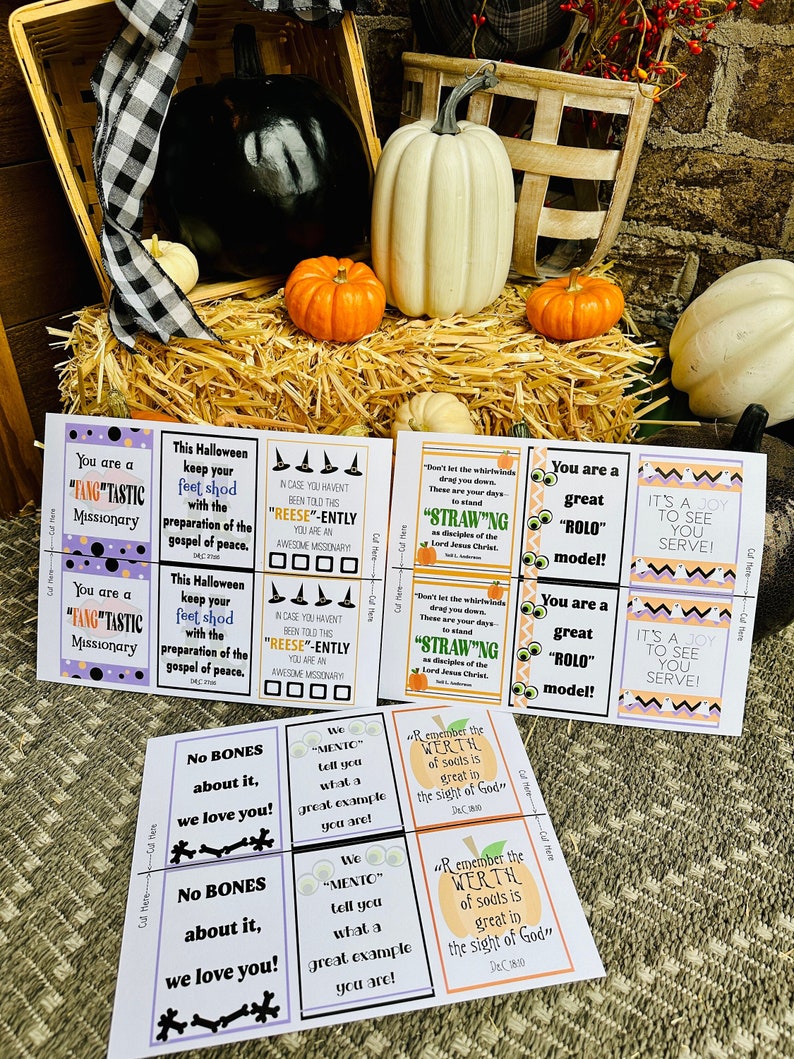 LDS Missionary Halloween Printable Treat Tags (set of 9) - Etsy