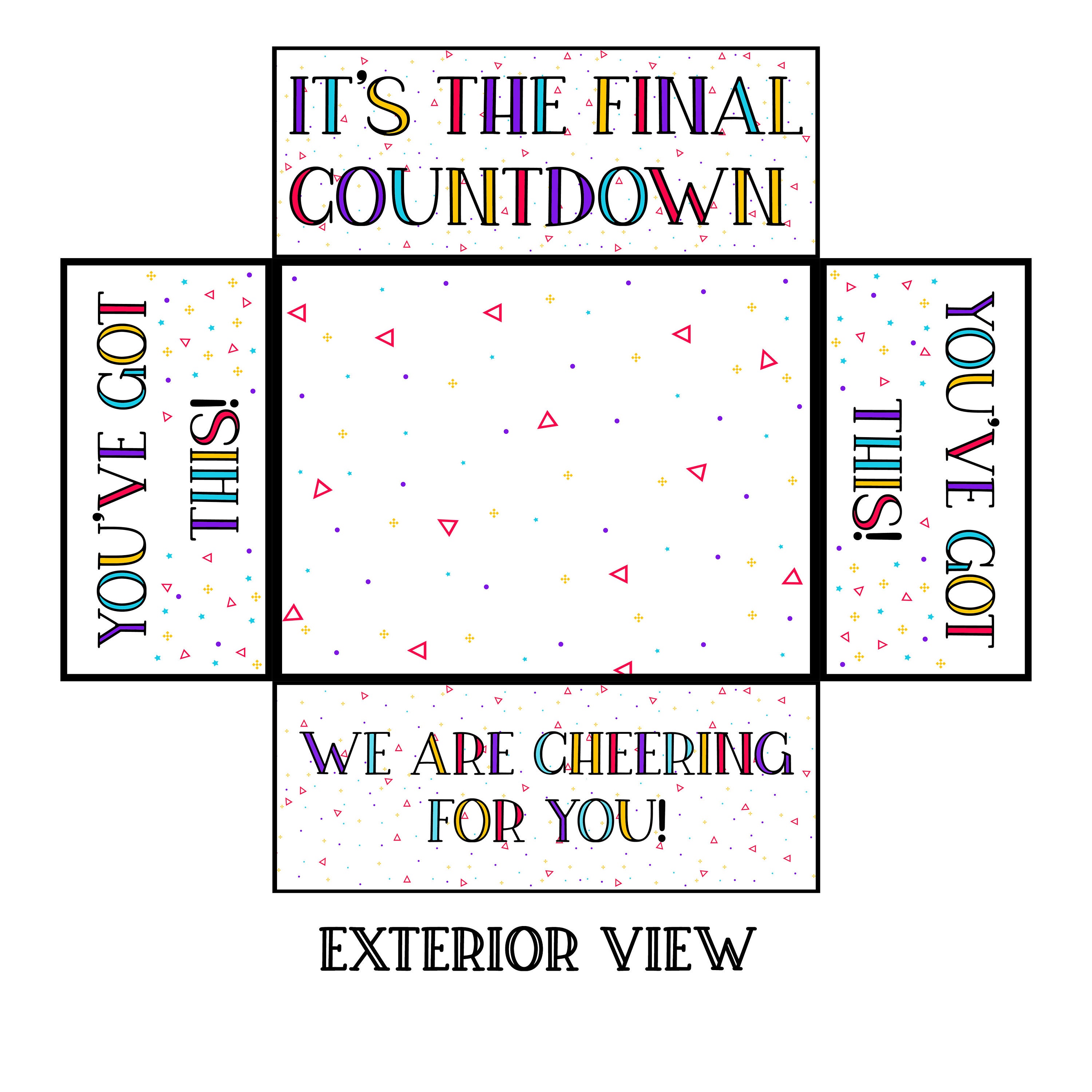 Final Countdown Care Package Printable Box Decor LDS Missionaries ...