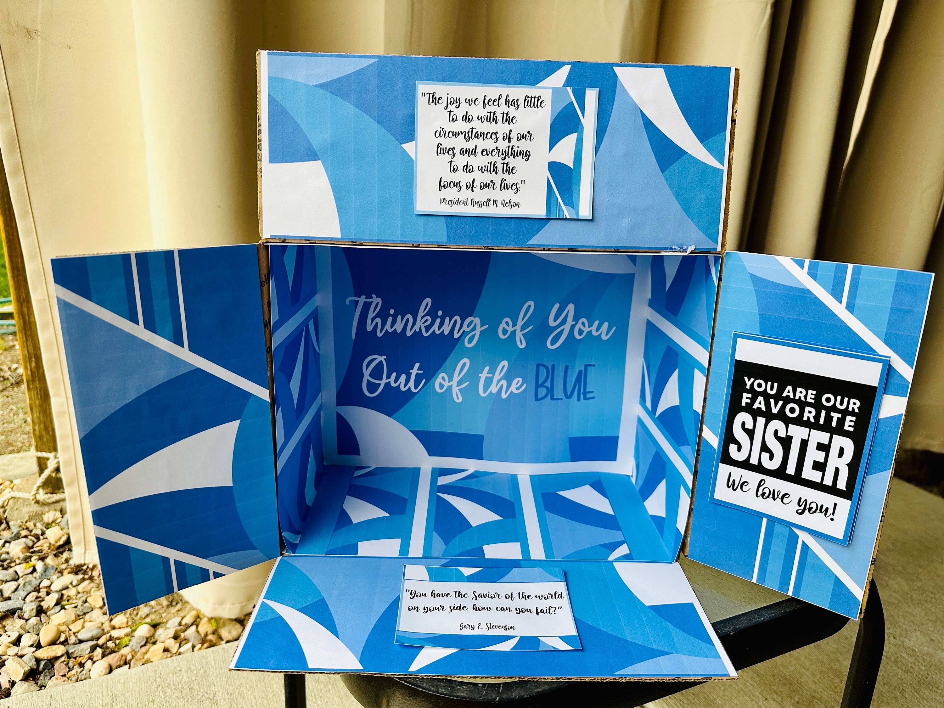 Out of the Blue Care Package Box Decor (LDS Elder/sister Missionary ...