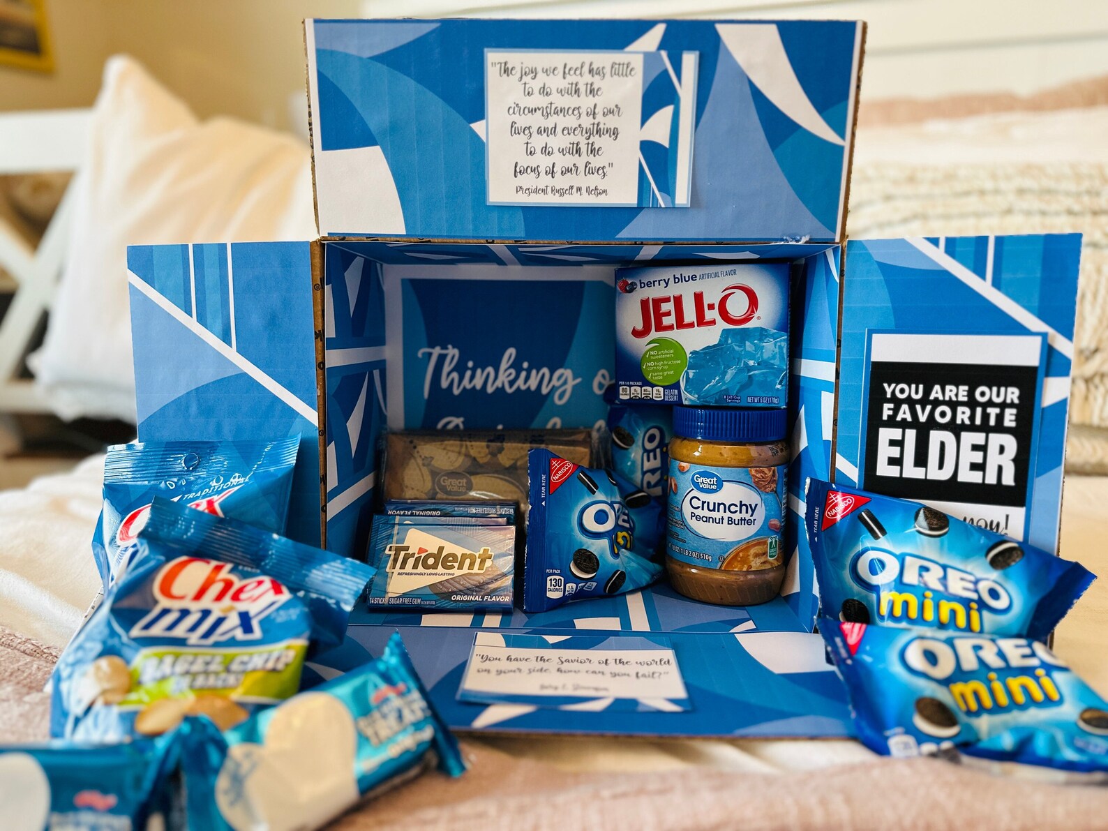 Out of the Blue Care Package Box Decor (LDS Elder/sister Missionary ...