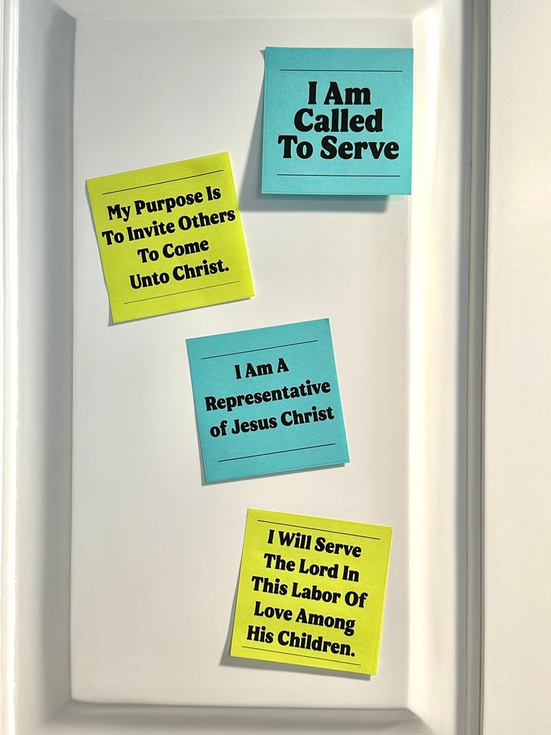 LDS Missionary Mission Call Sticky Note Reminders - Etsy