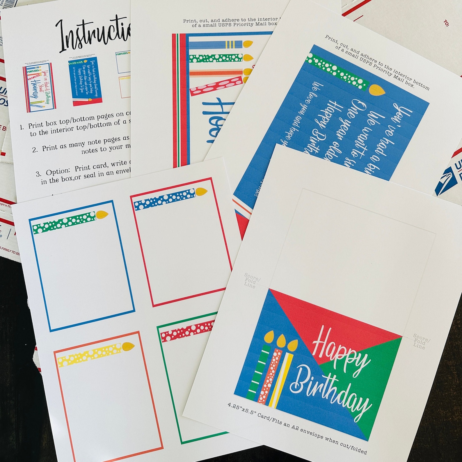 LDS Missionary Birthday USPS Box Decor (primary Colors) - Etsy