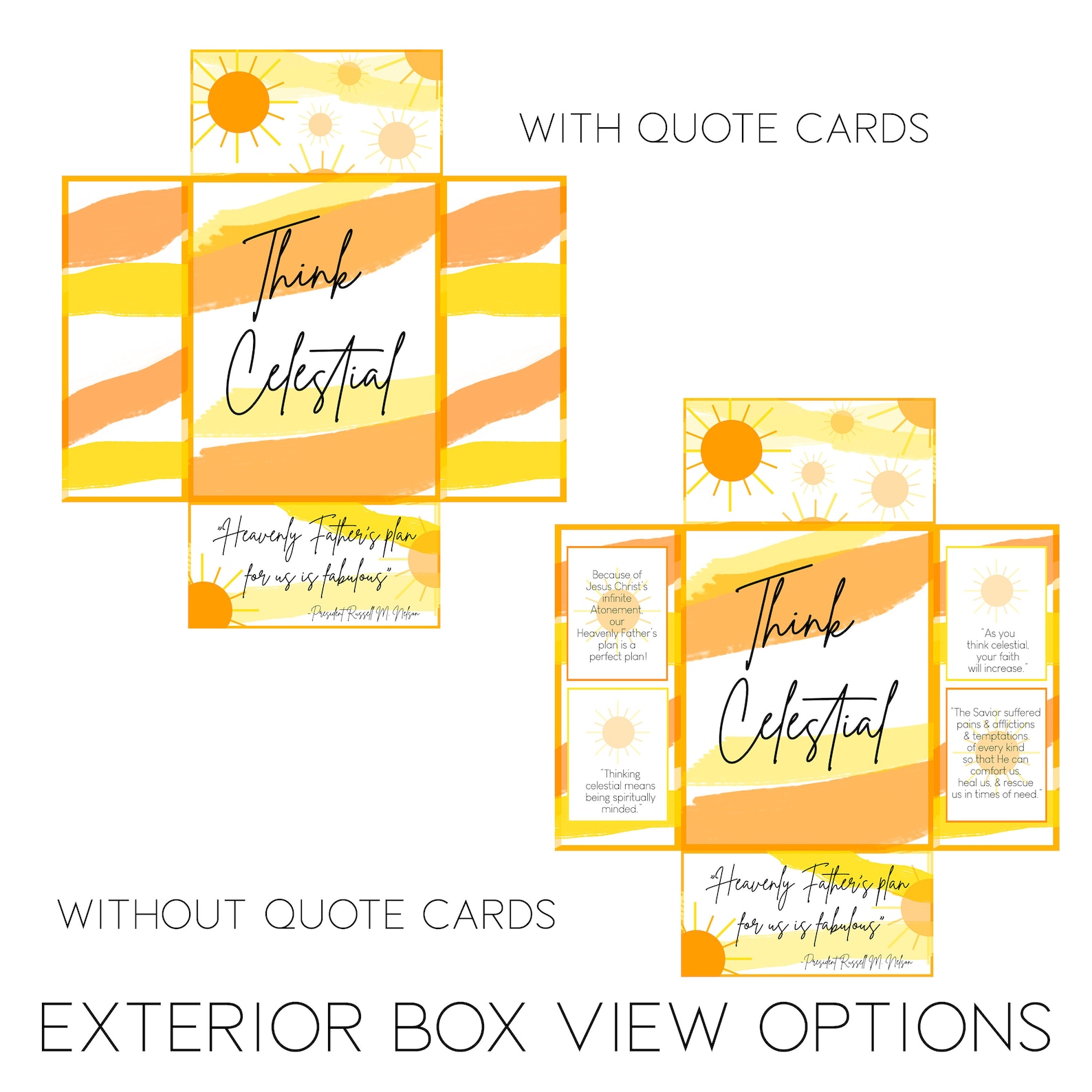 LDS Think Celestial Care Package Printable Decor Kit - Etsy