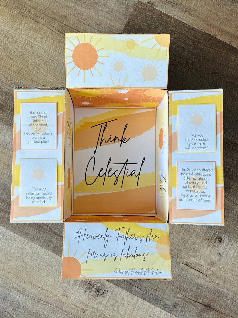 LDS Think Celestial Care Package Printable Decor Kit - Etsy