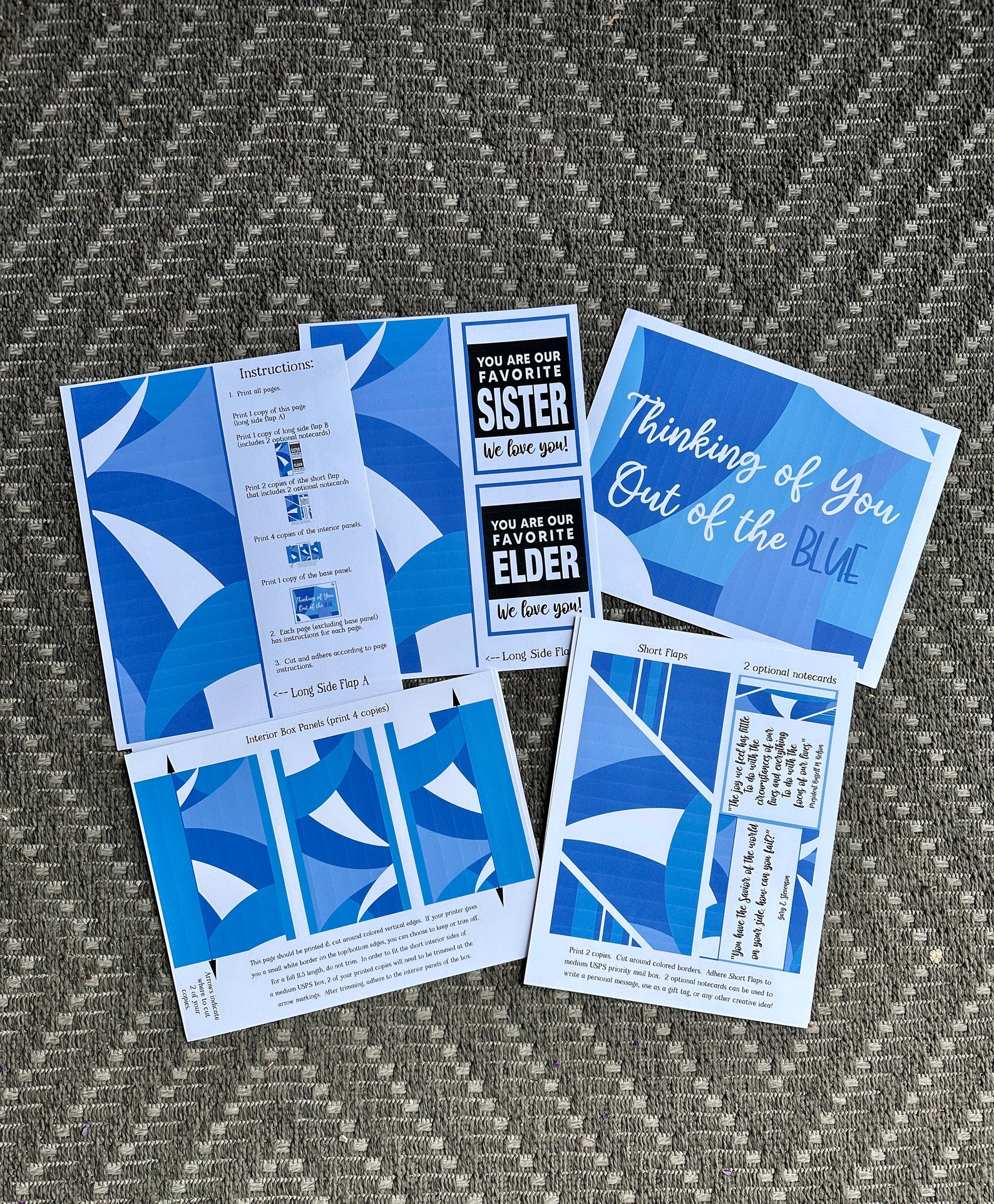 Out of the Blue Care Package Box Decor (LDS Elder/sister Missionary ...