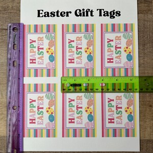 Happy Easter Printable Gift Tags (2 Sizes) - Etsy