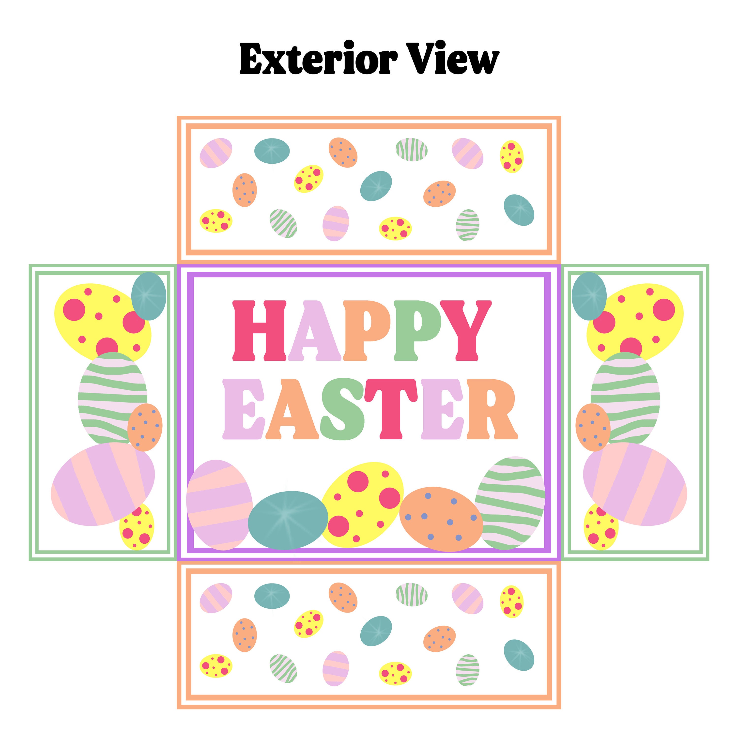 Easter Care Package Printable Box Decor (missionaries, Grandchildren ...