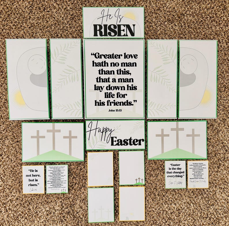 He is Risen Easter Care Package PRINTABLE Box Decor - Etsy
