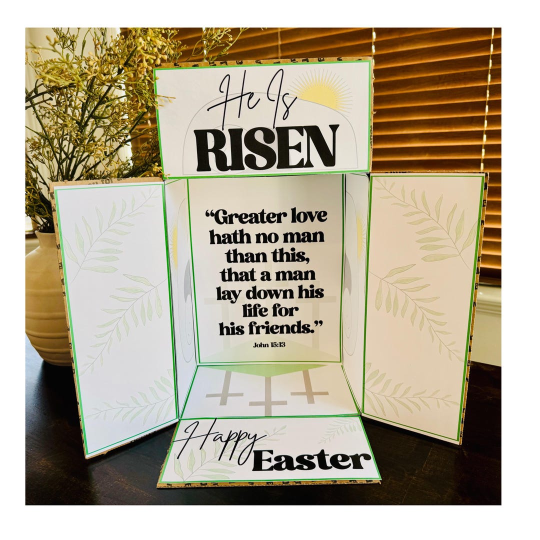 He is Risen Easter Care Package PRINTABLE Box Decor - Etsy