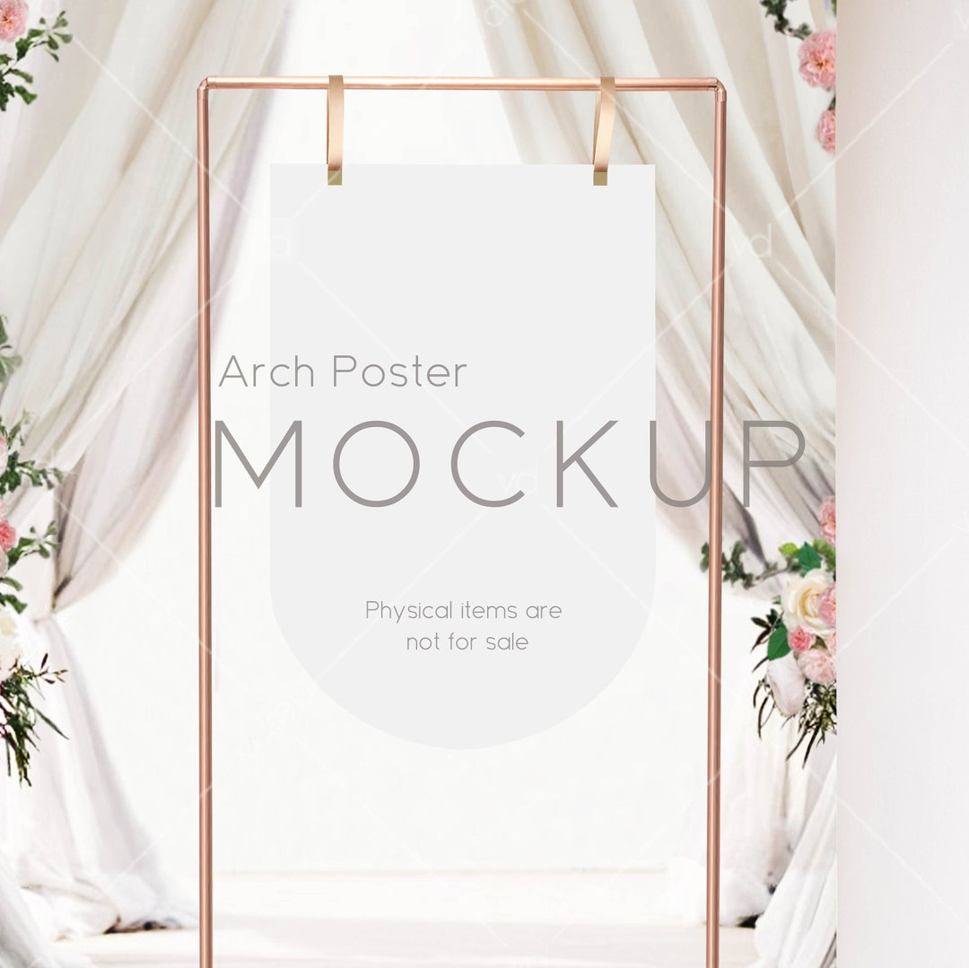 Arch Poster Mockup, Hanging Arch Poster Mockup, Wedding Poster Mockup ...