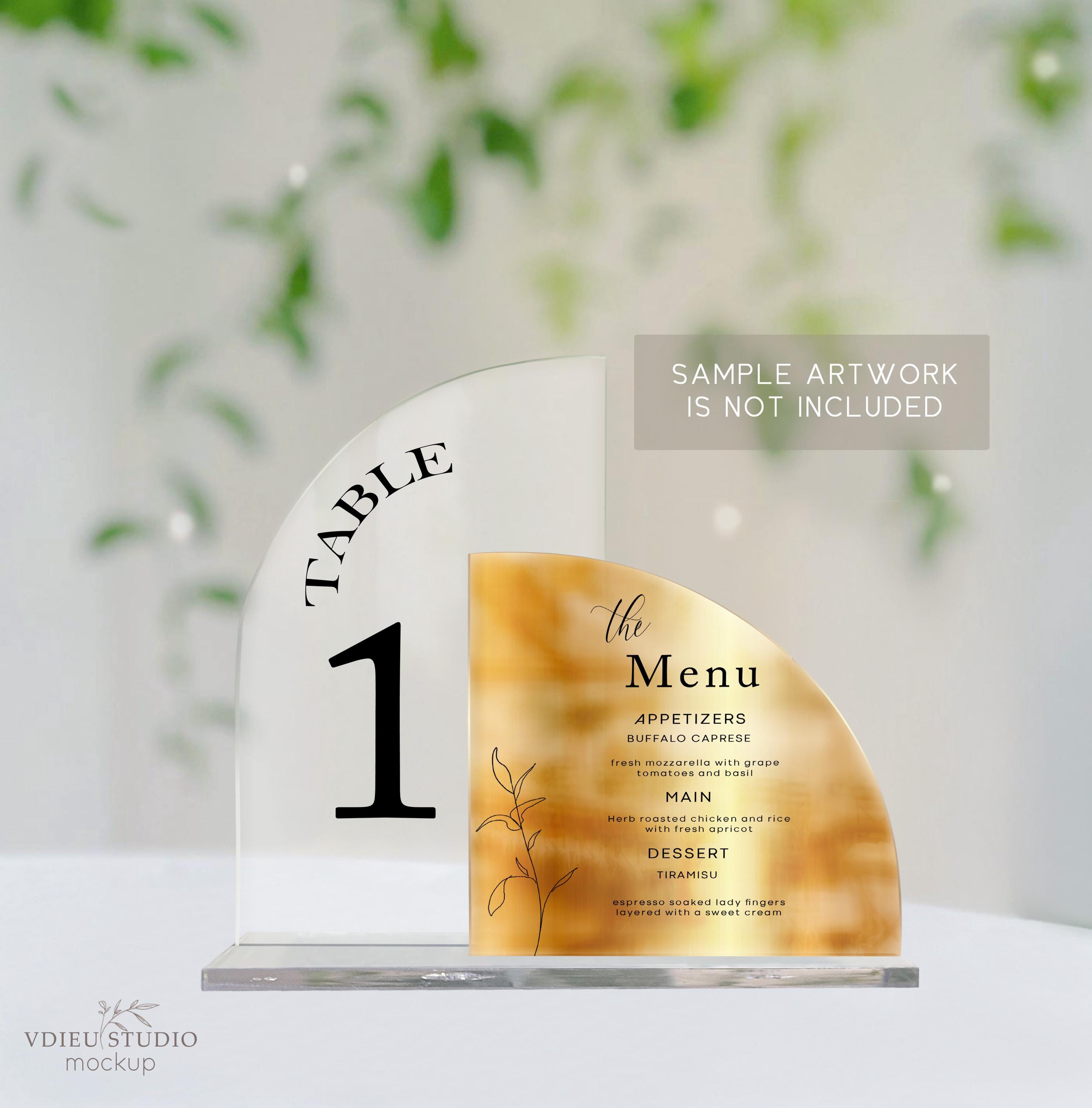 Arch Acrylic Table Mockup: Mirror & Gold Sign (PSD), Vdtablesign-67 - Etsy