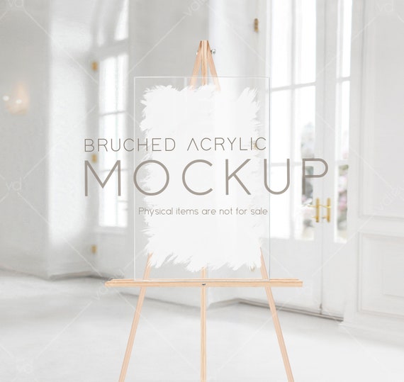 Paint Brush Acrylic Mockup Welcome Sign Acrylic Mockup - Etsy