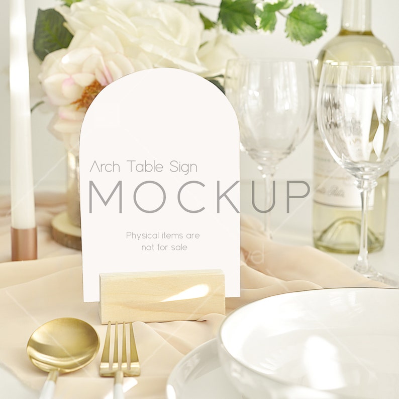 Arch Table Sign Mockup: 5x7" Number (digital Download) - Etsy
