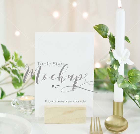 Table Number Mockup Table Card Mockup Menu Card Mockup Sign - Etsy