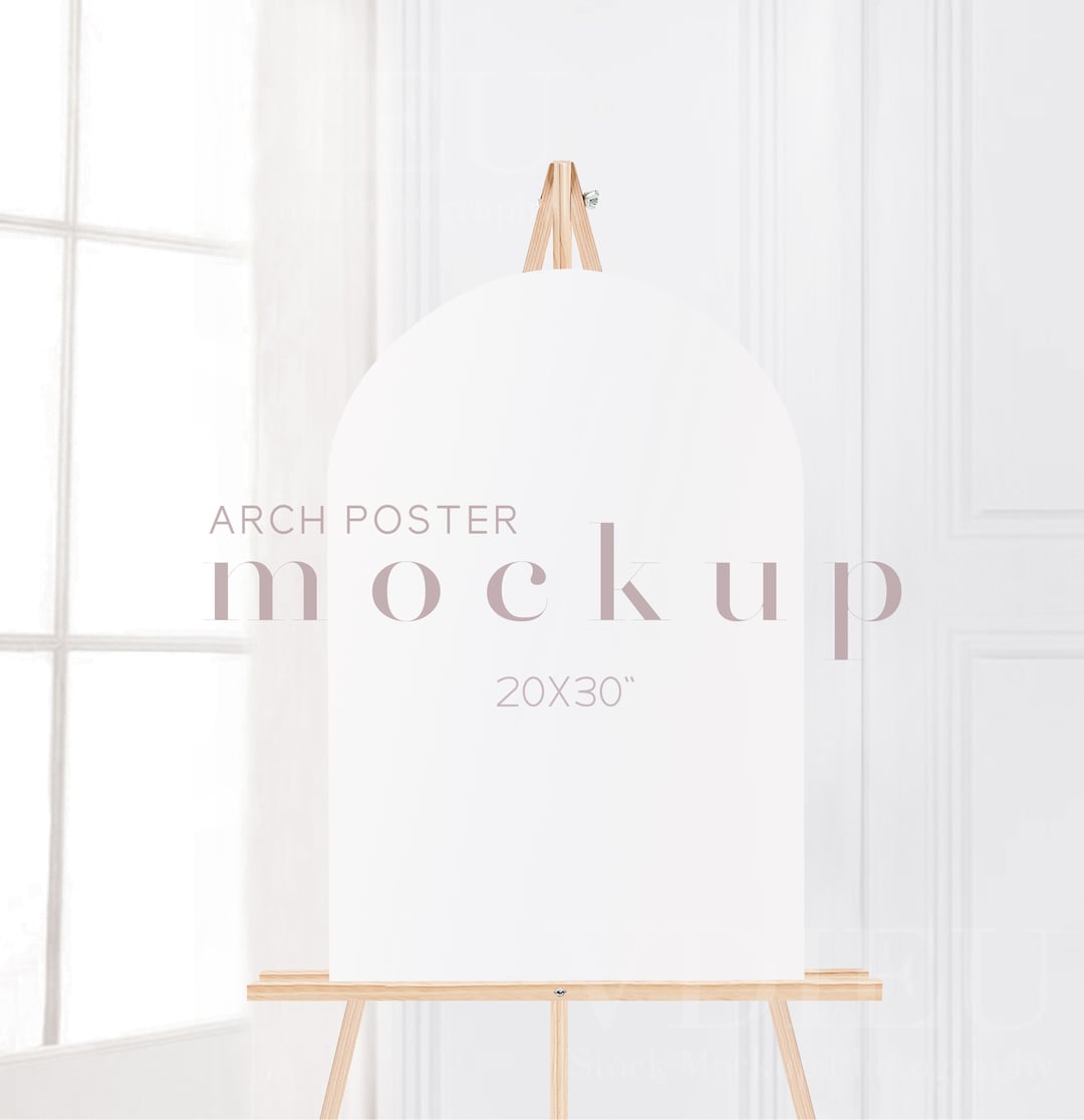 Arch Wedding Poster Mockup, 20x30" Arch Sign Mockup, Arch Welcome ...