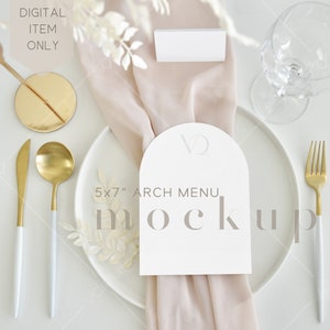 5x7" Arch Menu Mockup, Arch Sign Mockup, Menu Mockup, VDMENU-5 - Etsy