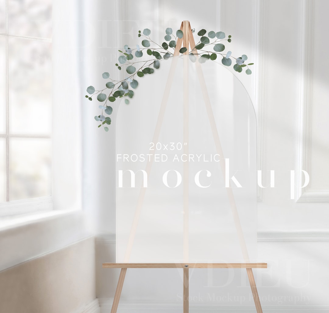 Arch Acrylic Mockup, Acrylic Welcome Sign Mockup, Acrylic Sign Mockup ...