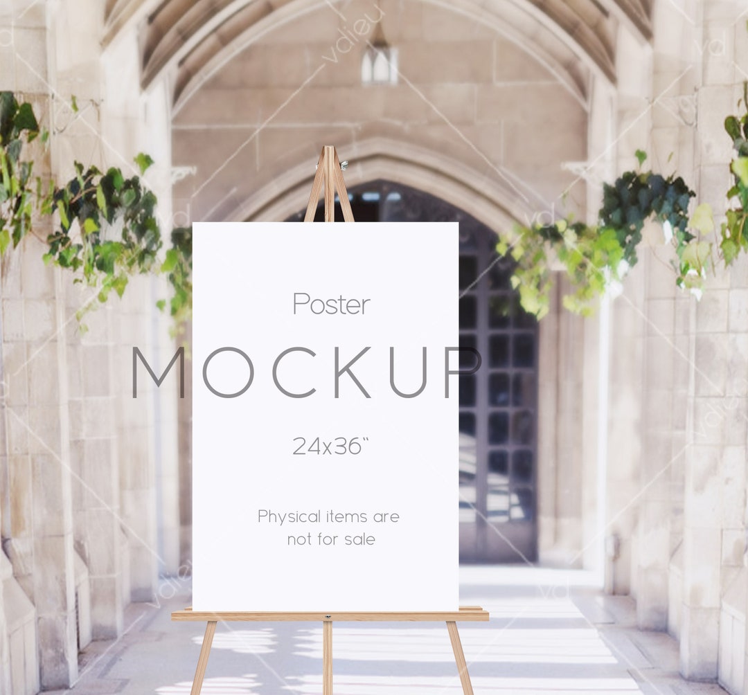 Poster Mockup, Welcome Sign Mockup, Wedding Sign Mockup, Stock Mockup ...